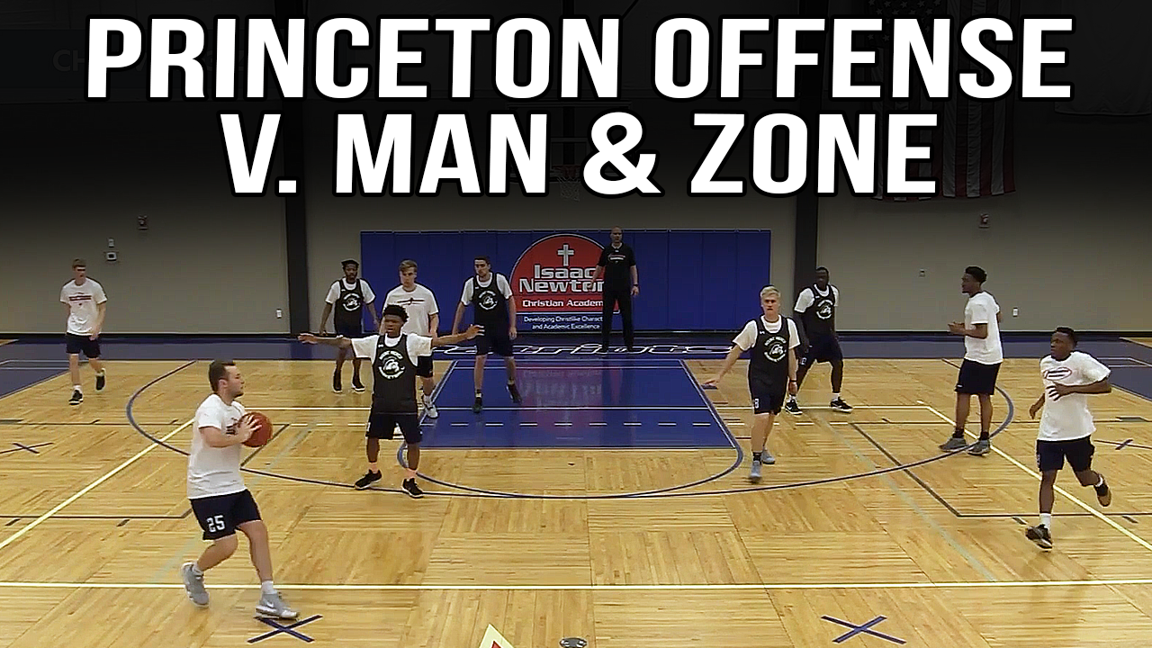 Princeton Offense Basketball - How Chin Series Works V Man & Zone